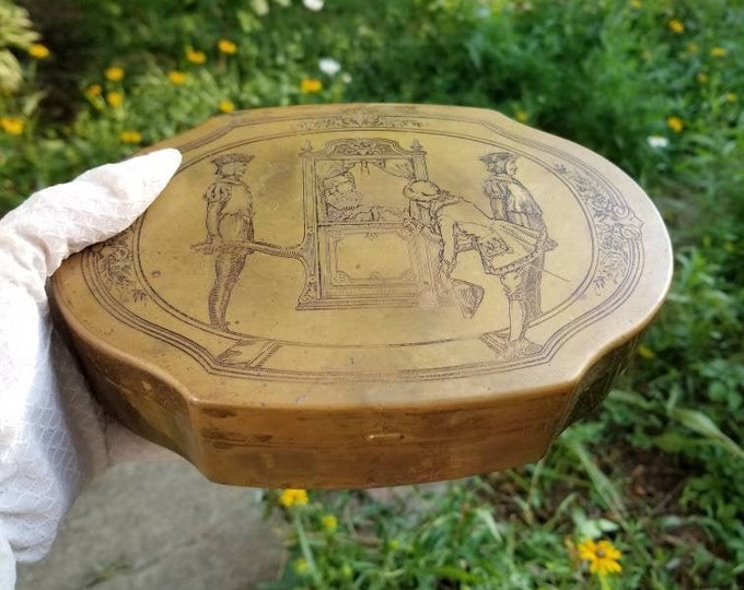 Schrafft's Brass Candy Box, Boston Mass, One Pound Net Weight, Engraved ...