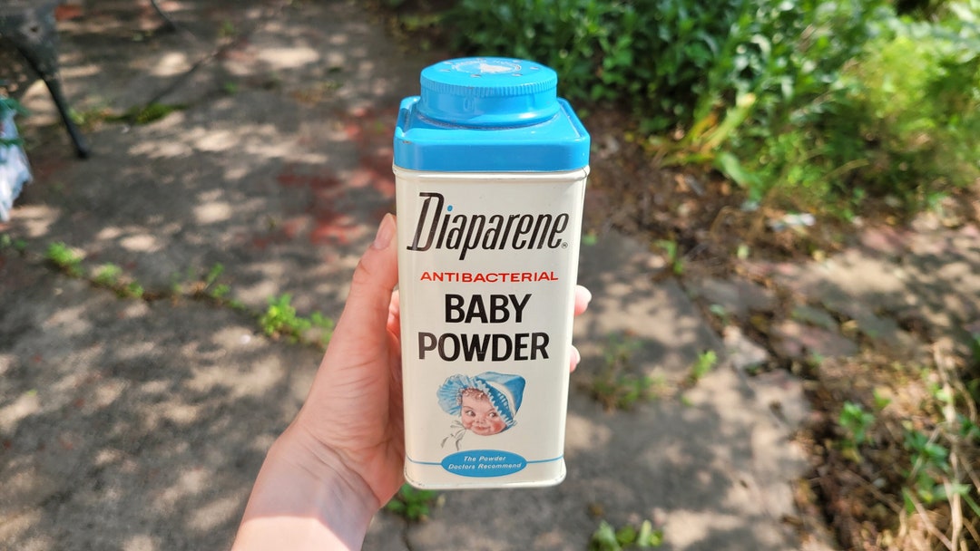 Diaparene Antibacterial Baby Powder Tin (MOSTLY FULL), Vintage, Breon ...