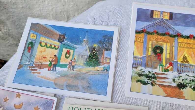 Vintage Christmas Cards Lot of 20 Assorted Greeting Cards With ...