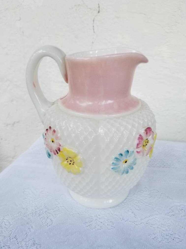 Drink & Barware Vintage Water Jug Stemless Daisy EAPG Pattern Antique ...