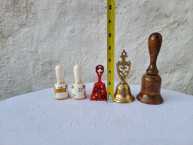 CHOICE of Vintage Hand Bells Dinner Bell School Bell Red - Etsy