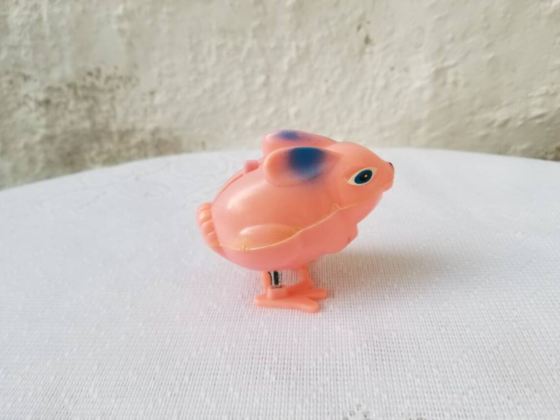 Easter Unlimited Mechanical Wind up Pink Plastic Hopping Jumping Bunny ...