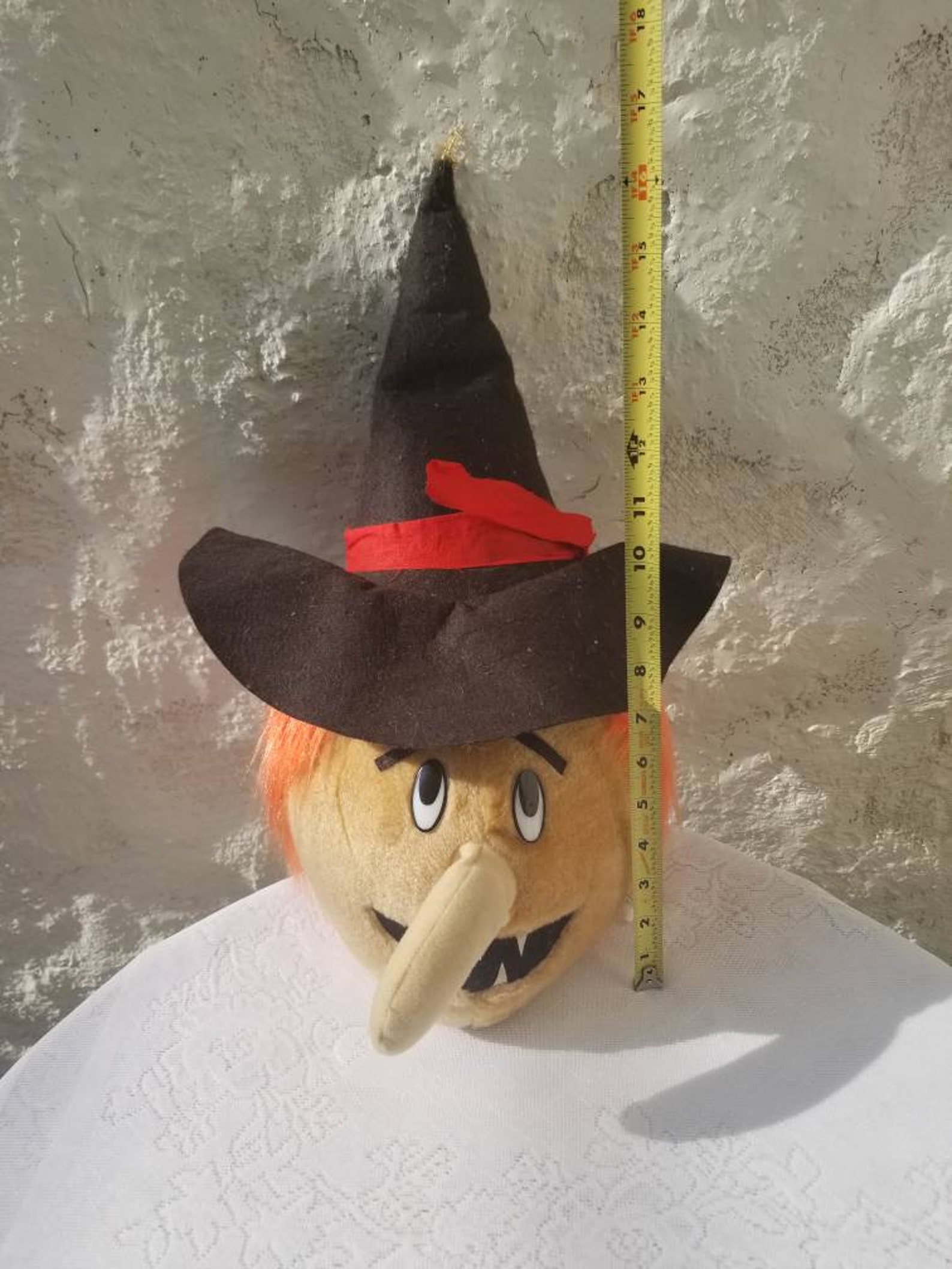 Vintage Stuffed Plush Witch Head Halloween Decoration Witch | Etsy