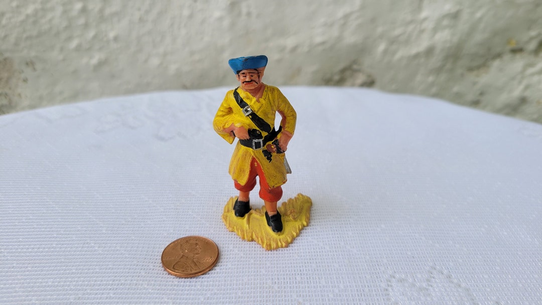 Vintage Made in Germany Plastic Pirate Toy Figurine, Miniature Figure ...