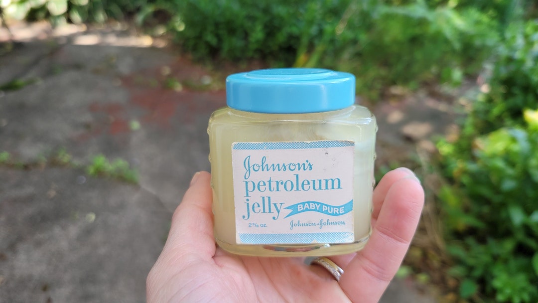 Johnson's Petroleum Jelly, Vintage Glass Jar Bottle, Vaseline, Johnson ...