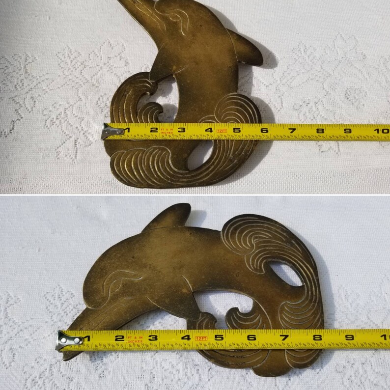 Brass Dolphin Trivet Vintage Hot Plate Jumping Dolphin in - Etsy