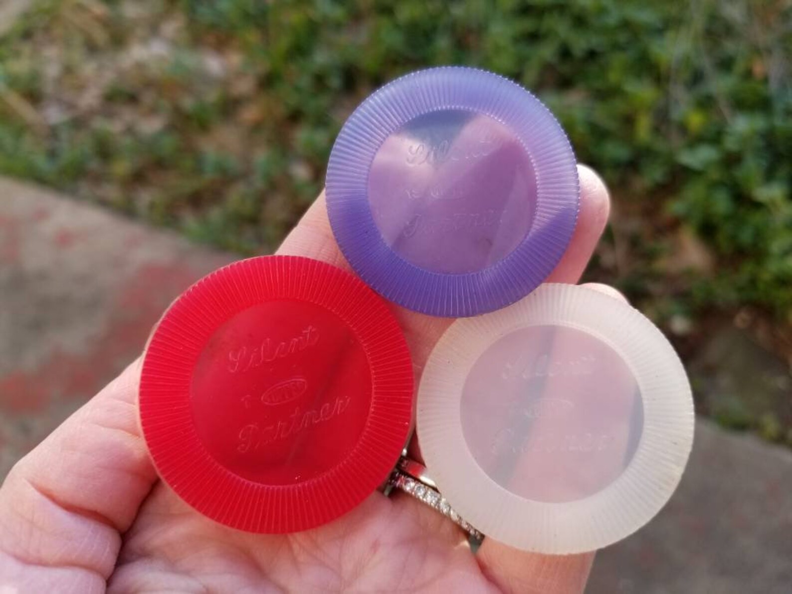 Tupper Silent Partner Poker Chips Millionaire Line Red Clear - Etsy