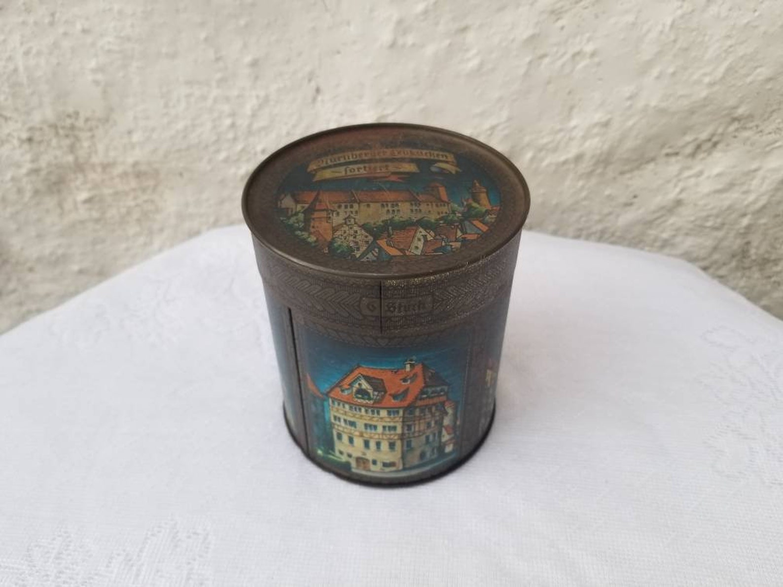 Vintage German Gingerbread Tin Canister IFRI Siegfried - Etsy