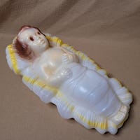 Vintage Christmas Nativity Scene Display Plastic Figures Mary Joseph ...