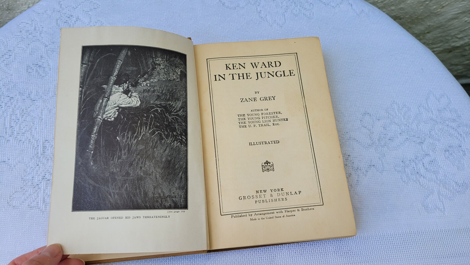 Ken Ward in the Jungle by Zane Grey, Vintage Book, Grosset & Dunlap ...