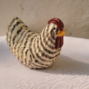 Rooster Chicken Totem Pole Figurine, Fresh Eggs, Wall Hanging, Striped ...