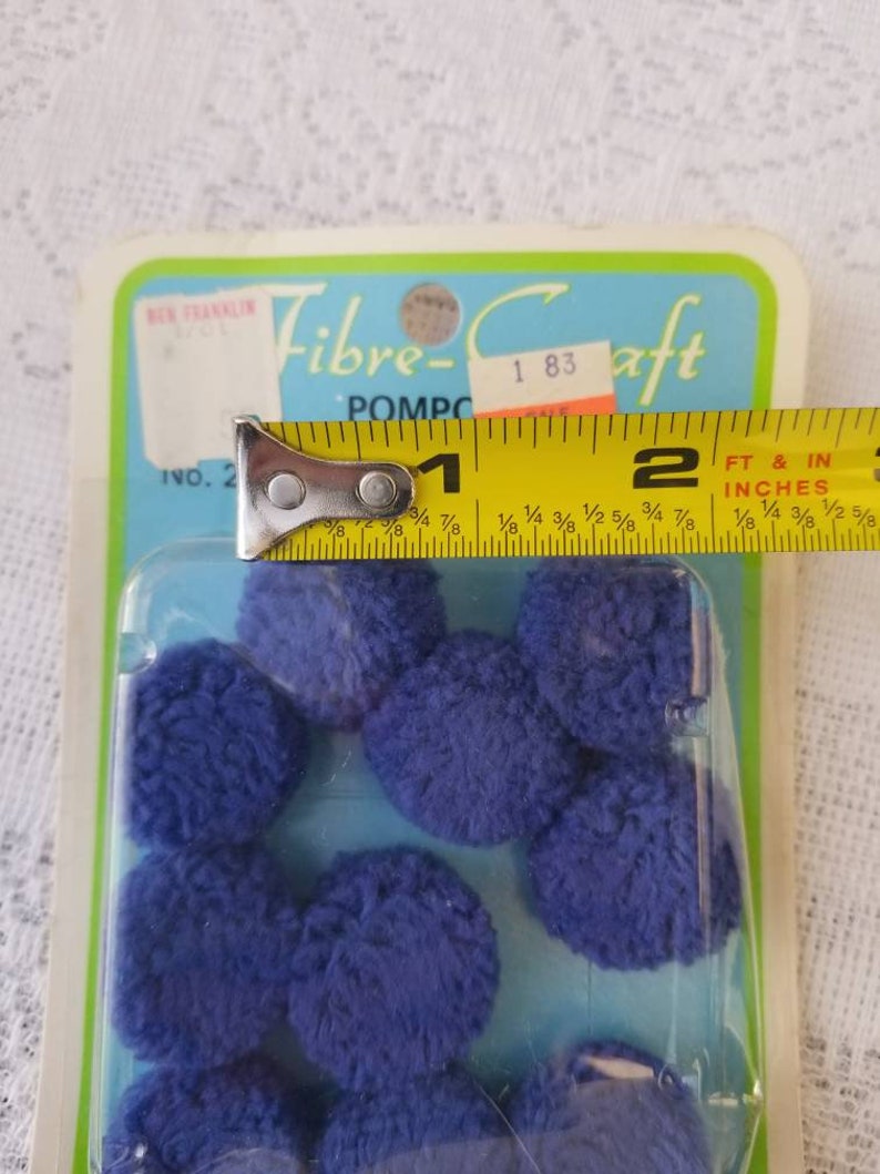 Fibre-craft Acrylic Pom Poms 3/4 Inch, 1 Inch, Pink, Yellow, Blue ...