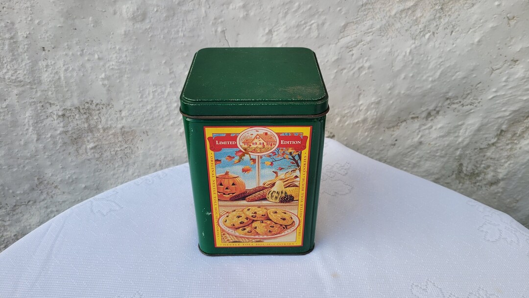 Nestle Limited Edition Tin, Green Rectangular Metal Tim, Party Mix ...