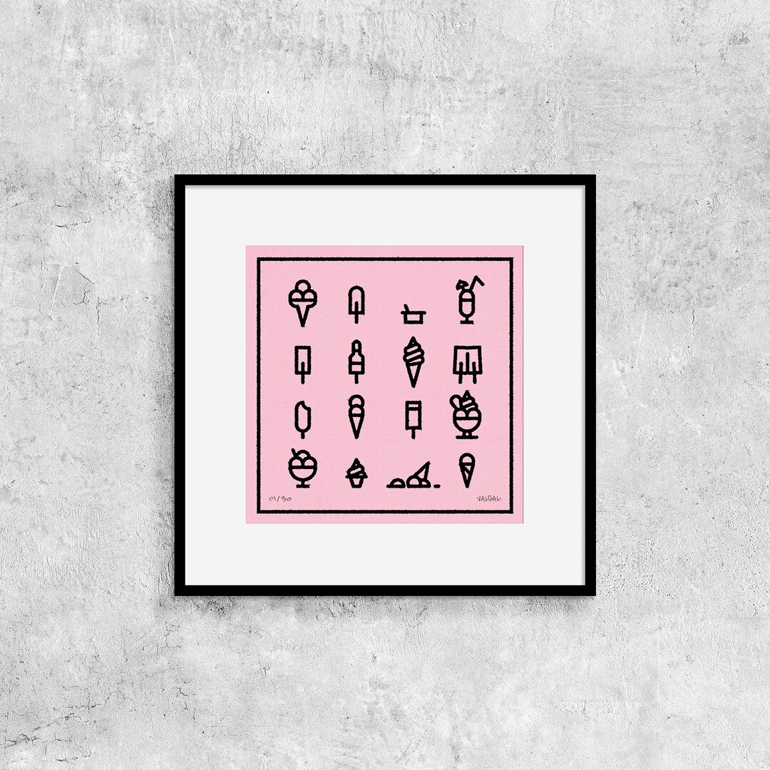 Picto Poster - Ice Cream 1 - Etsy