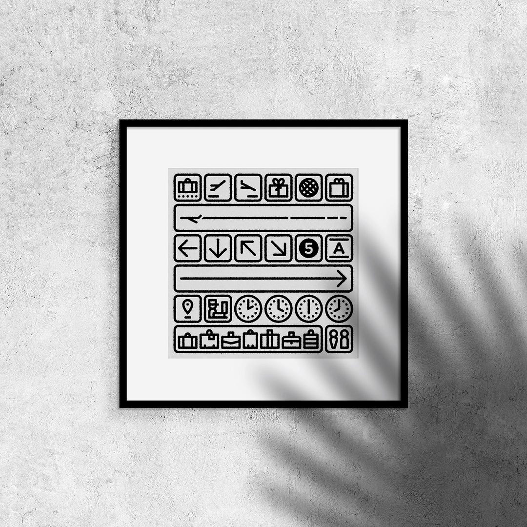 Picto Poster - Airport - Etsy