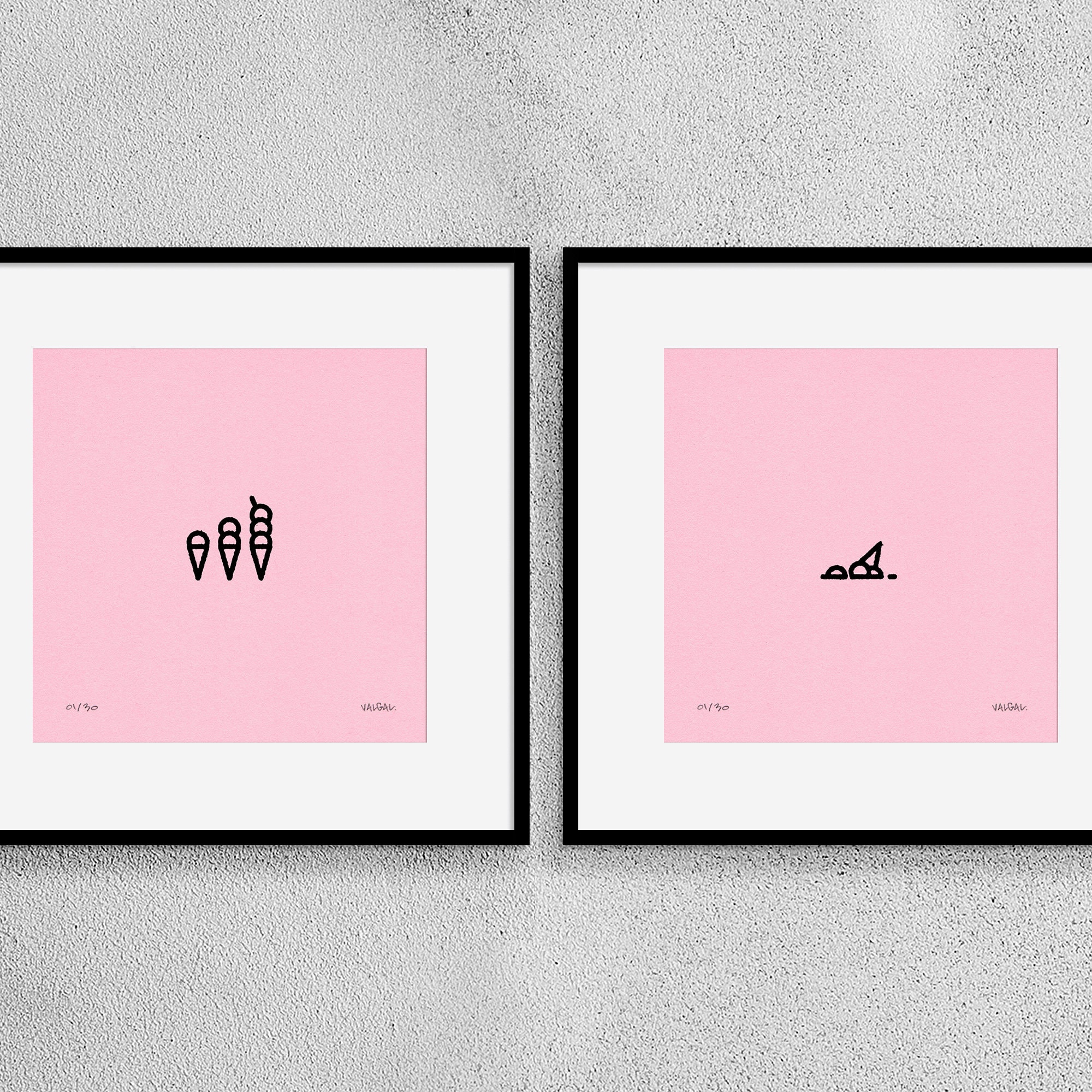 Picto Poster Ice Cream 2 Diptyque - Etsy