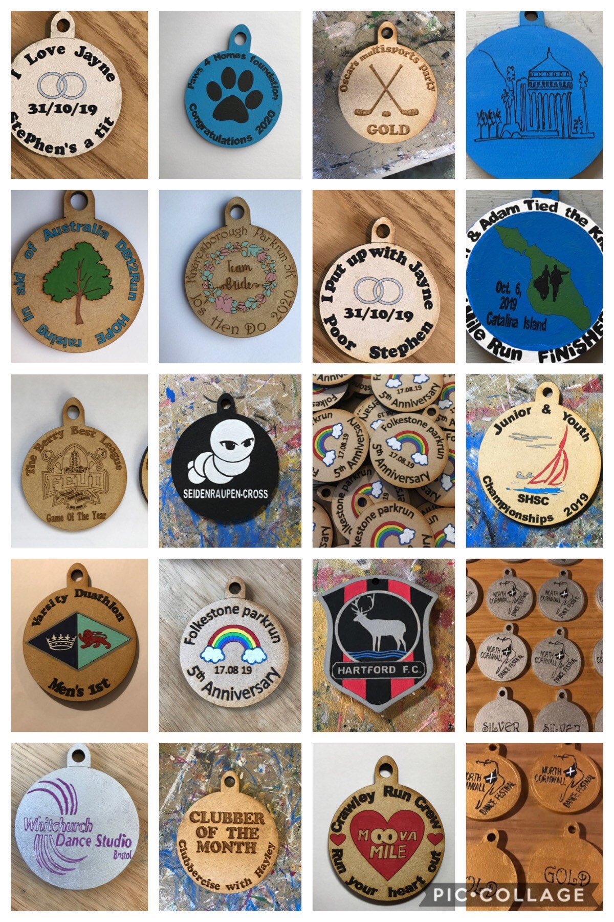 Personalised Wooden Handmade Medals Dance Sports Own Logo - Etsy UK