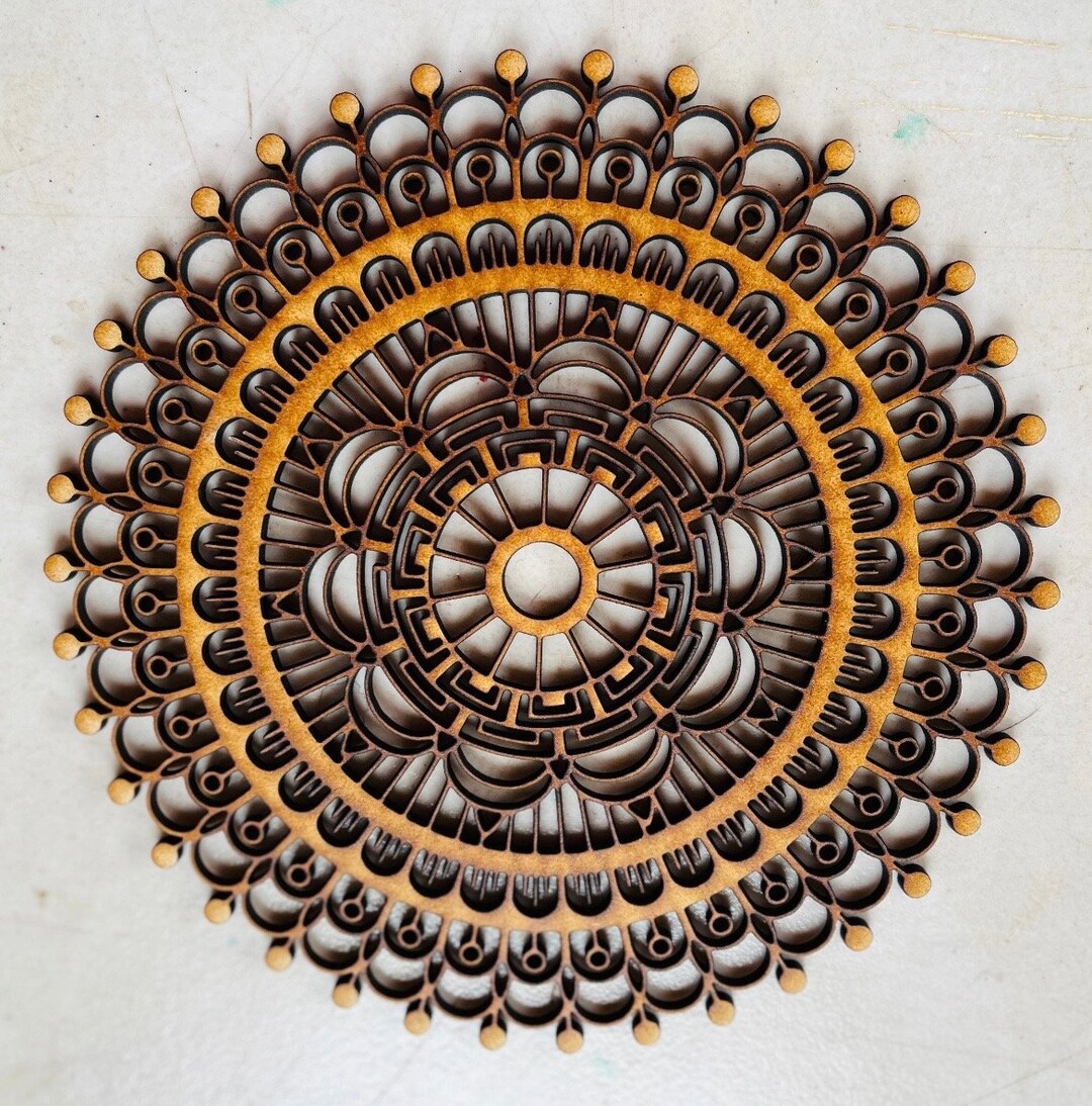 Pack of 2 Wooden Aztec Mandalas - Etsy