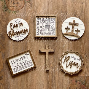 Easter Tiered Tray, Easter Tier Tray, Easter Decor, He is Risen ...