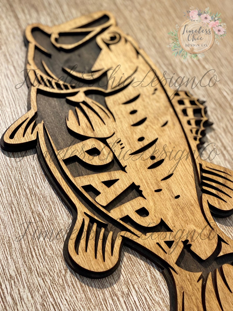 Fathers Day Gift, Bass Fish Sign, Father’s Day Sign, Largemouth Bass ...