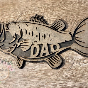 Fathers Day Gift, Bass Fish Sign, Father’s Day Sign, Largemouth Bass ...