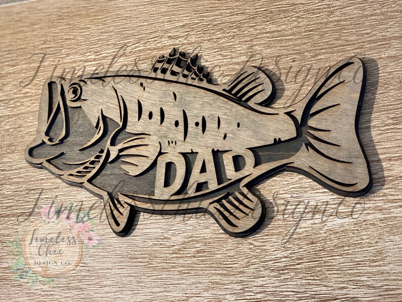 Fathers Day Gift, Bass Fish Sign, Father’s Day Sign, Largemouth Bass ...