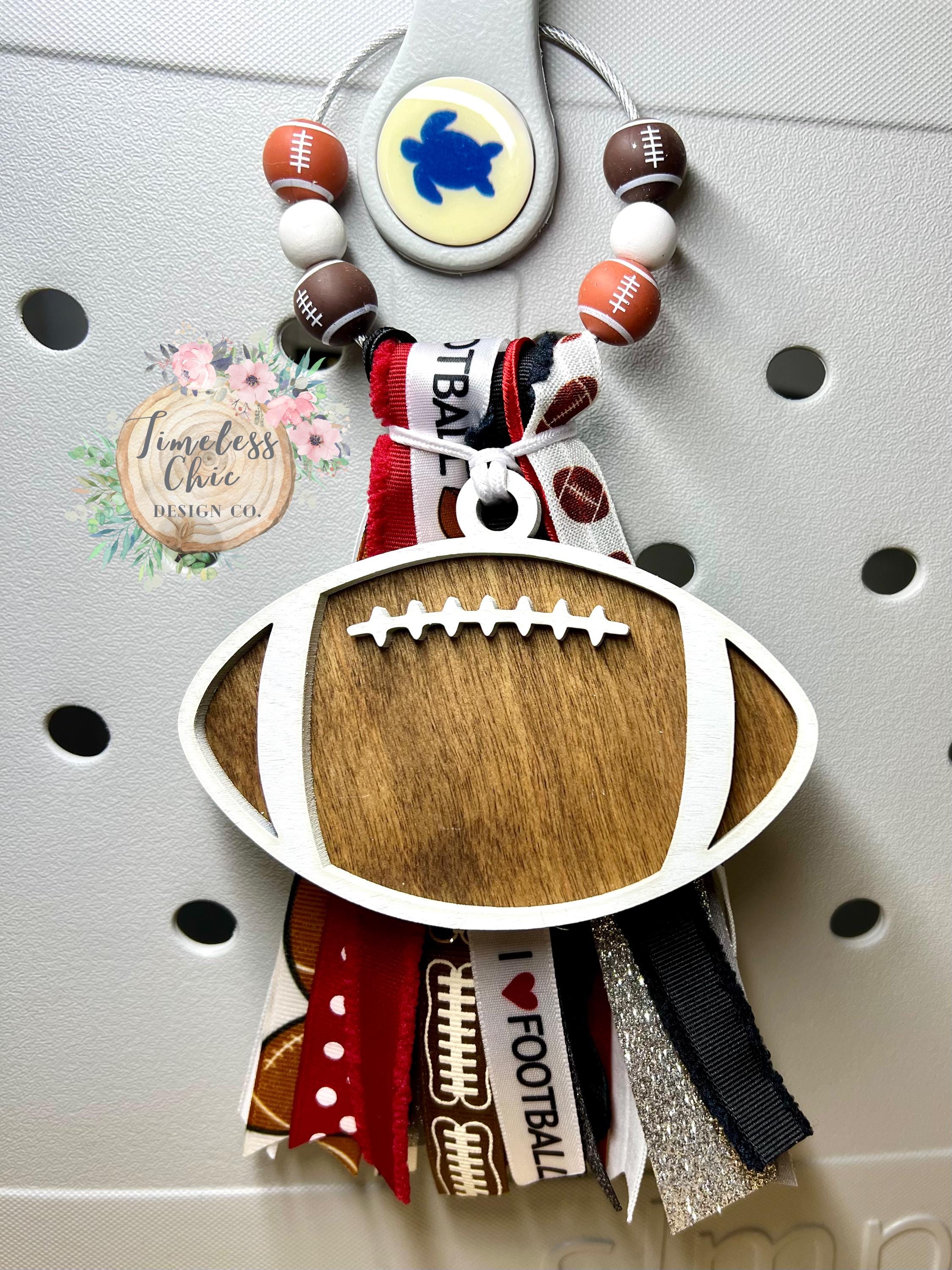 Personalized Football Bag Charm: Bogg Bag Tassel, Sports Tag - Etsy