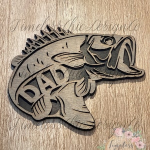 Fathers Day Gift, Bass Fish Sign, Father’s Day Sign, Largemouth Bass ...