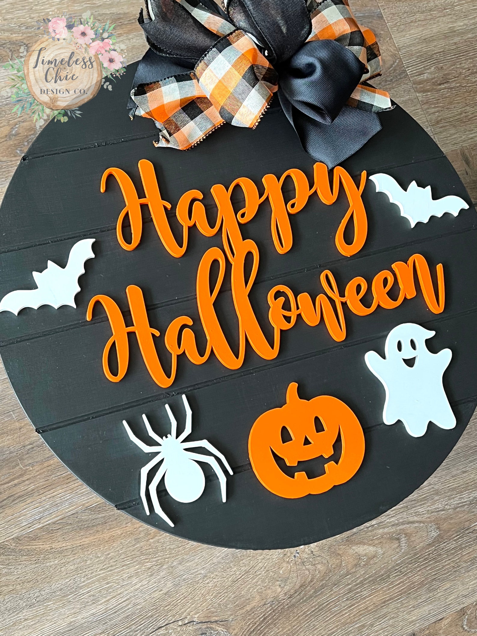 Halloween Door Sign, Happy Halloween Door Hanger, 3D Door Sign, Happy ...