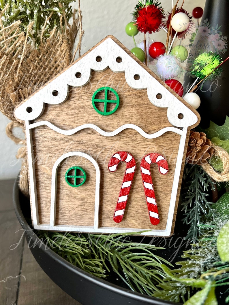 Gingerbread Tiered Tray Signs: Christmas Decor - Etsy