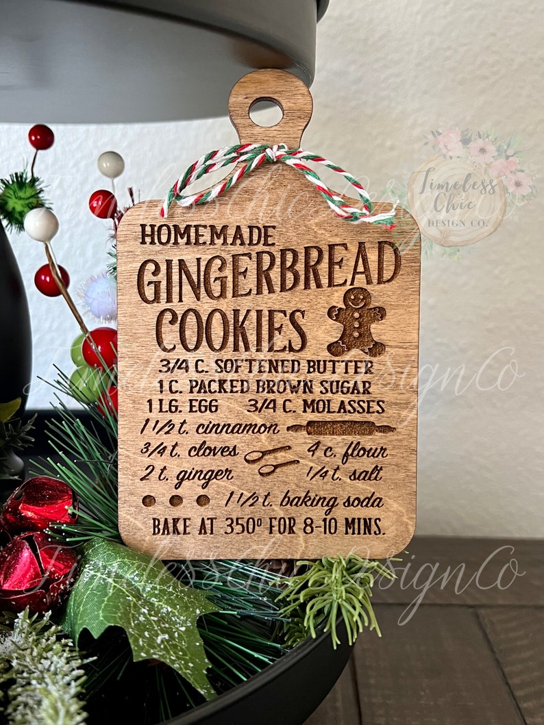 Gingerbread Tiered Tray Signs: Christmas Decor - Etsy