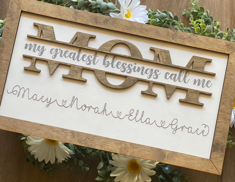 Personalized Mothers Day Sign Mothers Day Gift Mom Sign - Etsy