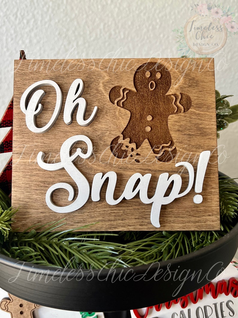 Gingerbread Tiered Tray Signs: Christmas Decor - Etsy