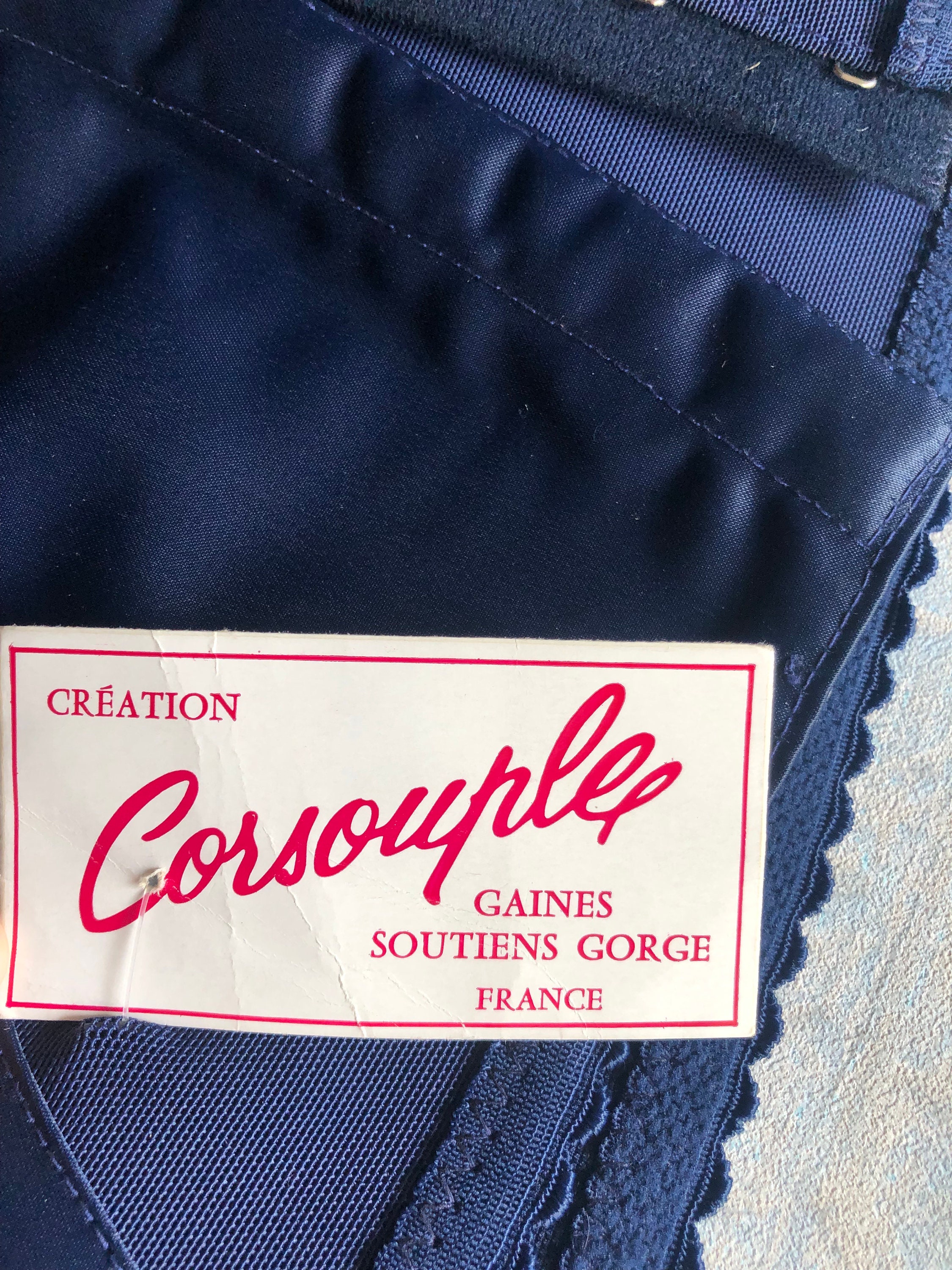 French Vintage Corset, Deadstock Lingerie, New Old Stock, Steampunk ...