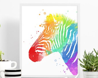 Rainbow zebra | Etsy