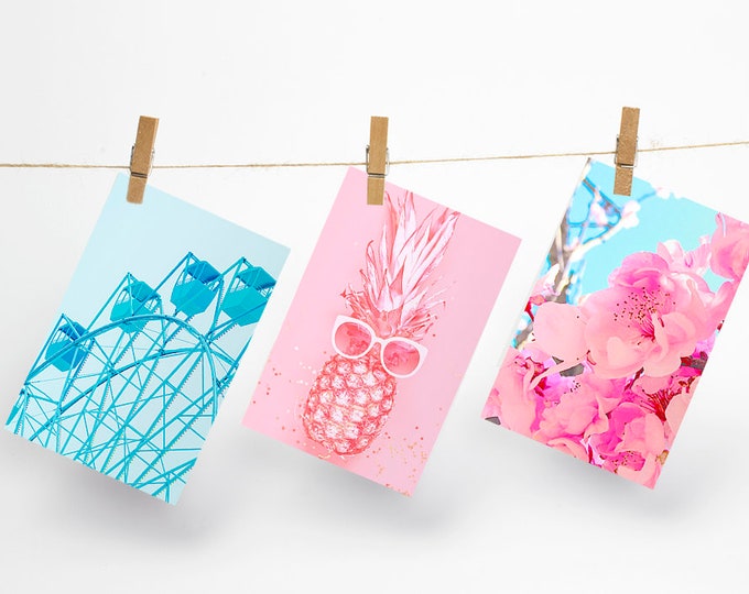 INSTANT DOWNLOAD // Blue and Pink Cotton Candy Dreams Wall Art - Etsy