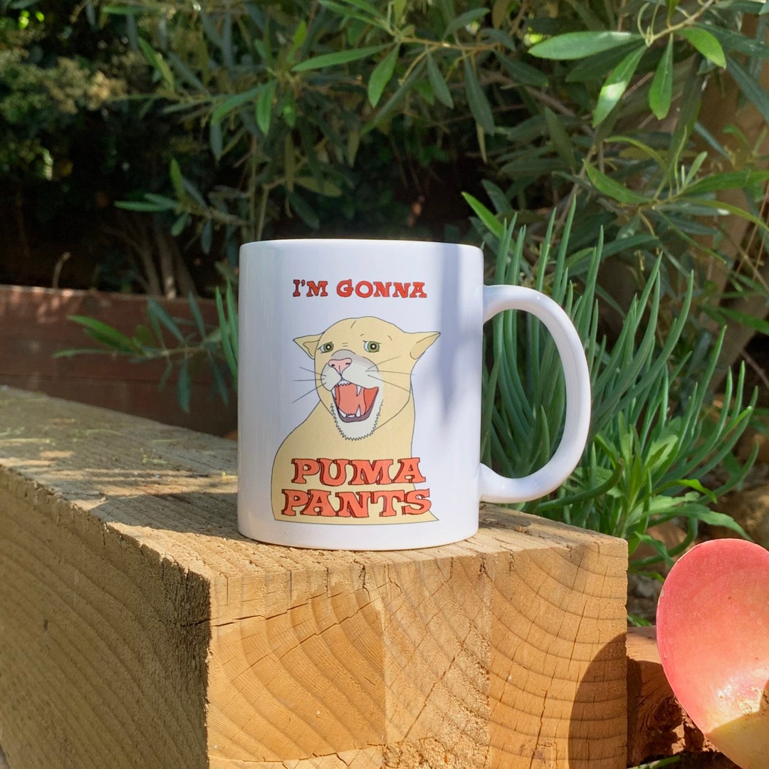 PUMA PANTS MUG - Funny Illustrated Ceramic Mug - Punny Animal Mug ...