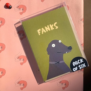 FANKS Six Pack - Pack of Funny Thank You Cards - Cute Thank You Cards ...
