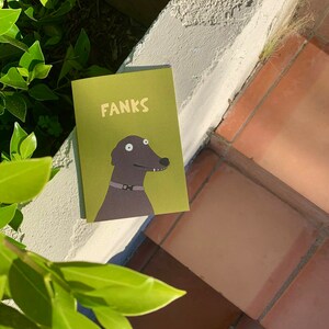FANKS - Funny Thank You Card - Cute Thank You Card - Dog Thank You Card ...