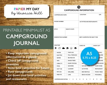 Rv Journal Printable - Etsy