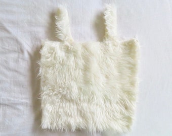 Furry White Top - Etsy