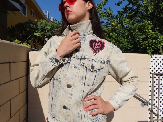 1980s Handpainted Jacket Absolut Vodka Mick Jagger Ro… - Gem