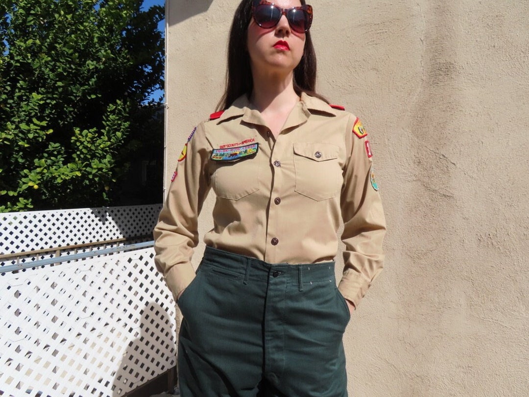 1980s Boy Scout Top Yosemite Lodge California Bear Arrow Flag Patch BSA ...