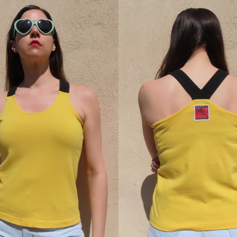 Yellow Tank Top - Etsy