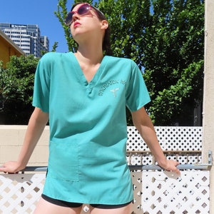 1960s Psych Ward Shirt Hospital Psychiatric Department Uniform Top ...