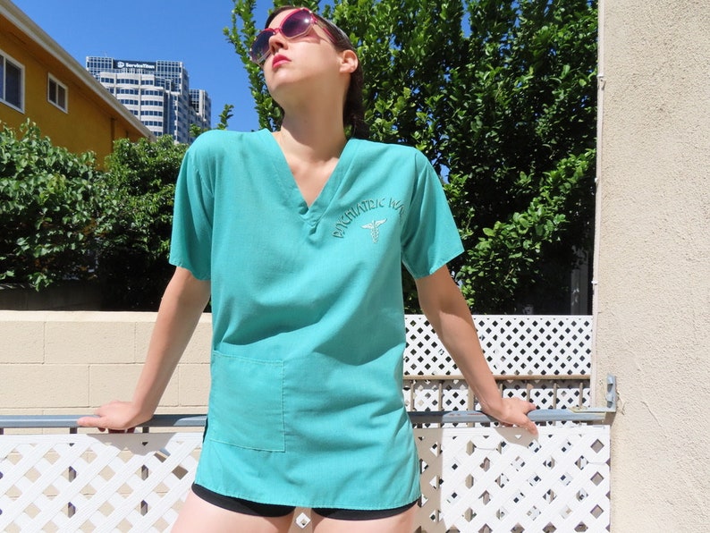 1960s Psych Ward Shirt Hospital Psychiatric Department Uniform - Etsy