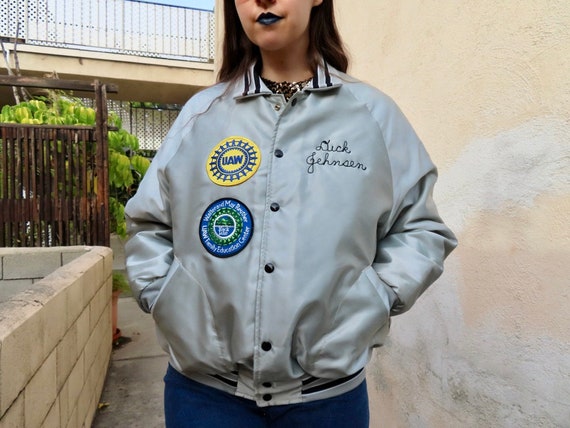 1980s Bomber Jacket UAW United Auto Workers Dick John… - Gem
