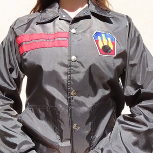 1960s Bowling Jacket Holiday Lanes Black Nylon Windbreaker Coat Unisex ...