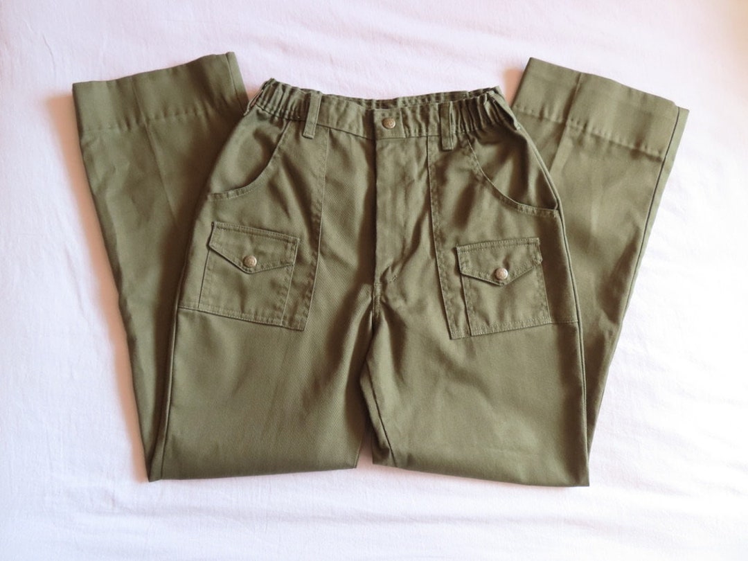 1970s Boy Scout Pants BSA Olive Green Scouts Uniform Size Small - 25-29 ...