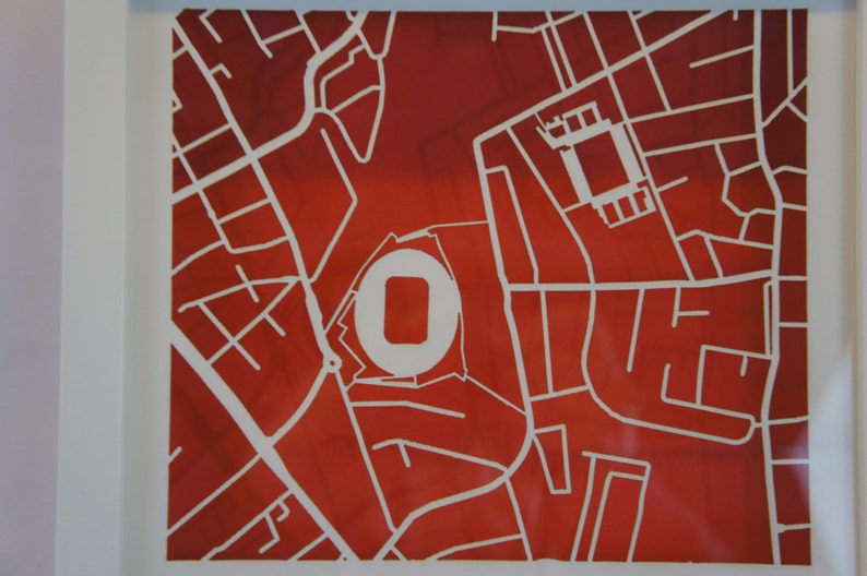 Arsenal Emirates Stadium Laser Cut Map Shadow Map - Etsy